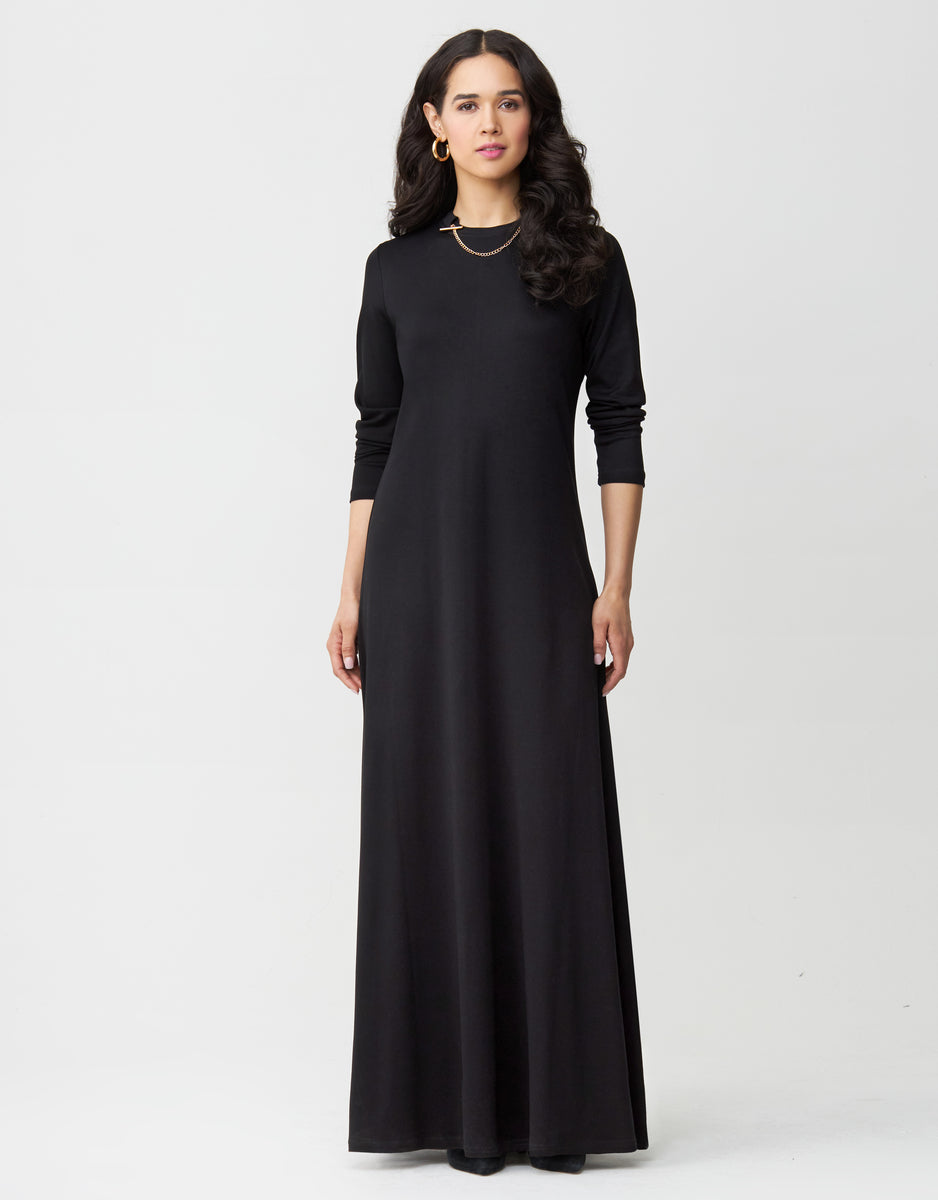 Jersey Maxi Dress Shabbos Robe with Chain Detail – thelingerieshopny